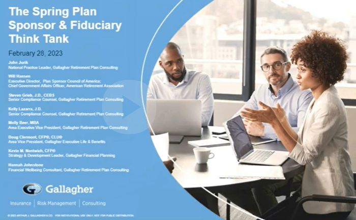 Gallagher’s Retirement Plan Sponsor Spring Think Tank - Resourceful ...